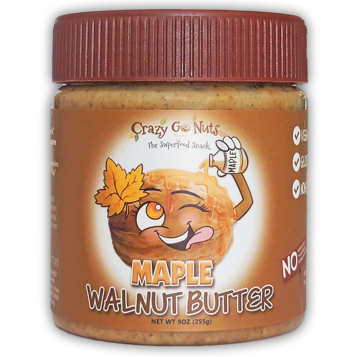 9oz Maple Walnut Butter – Crazy Go Nuts Walnuts